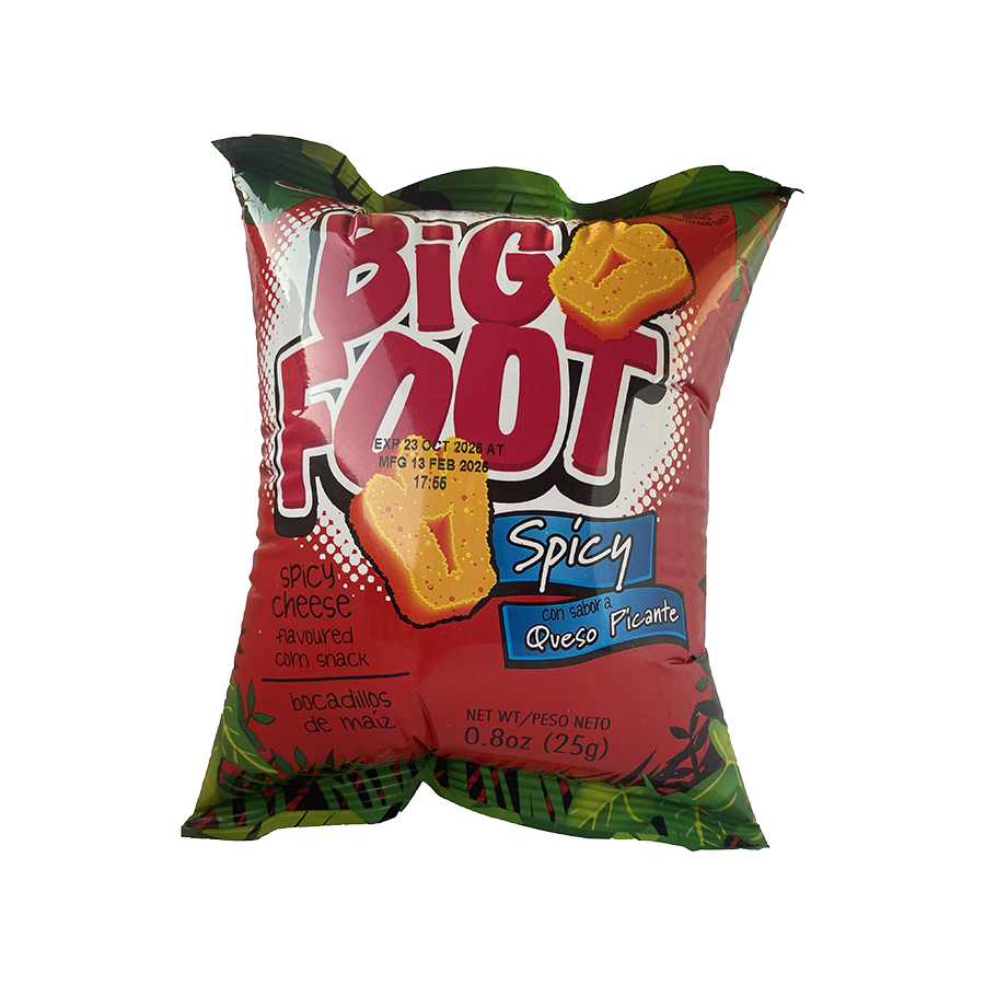 Bigfoot Spicy cheese flavored snack 25g | M&D Jamaican Delights
