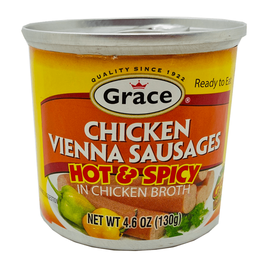Grace Chicken Vienna Sausages Hot & Spicy in Chicken Broth (4.6 OZ) | M ...
